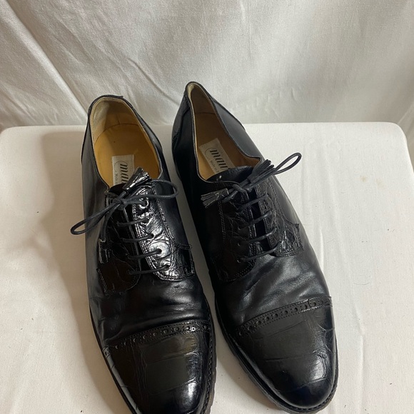Mauri | Shoes | Vintage Mauri Alligatorleather Black Dress Shoes Men ...